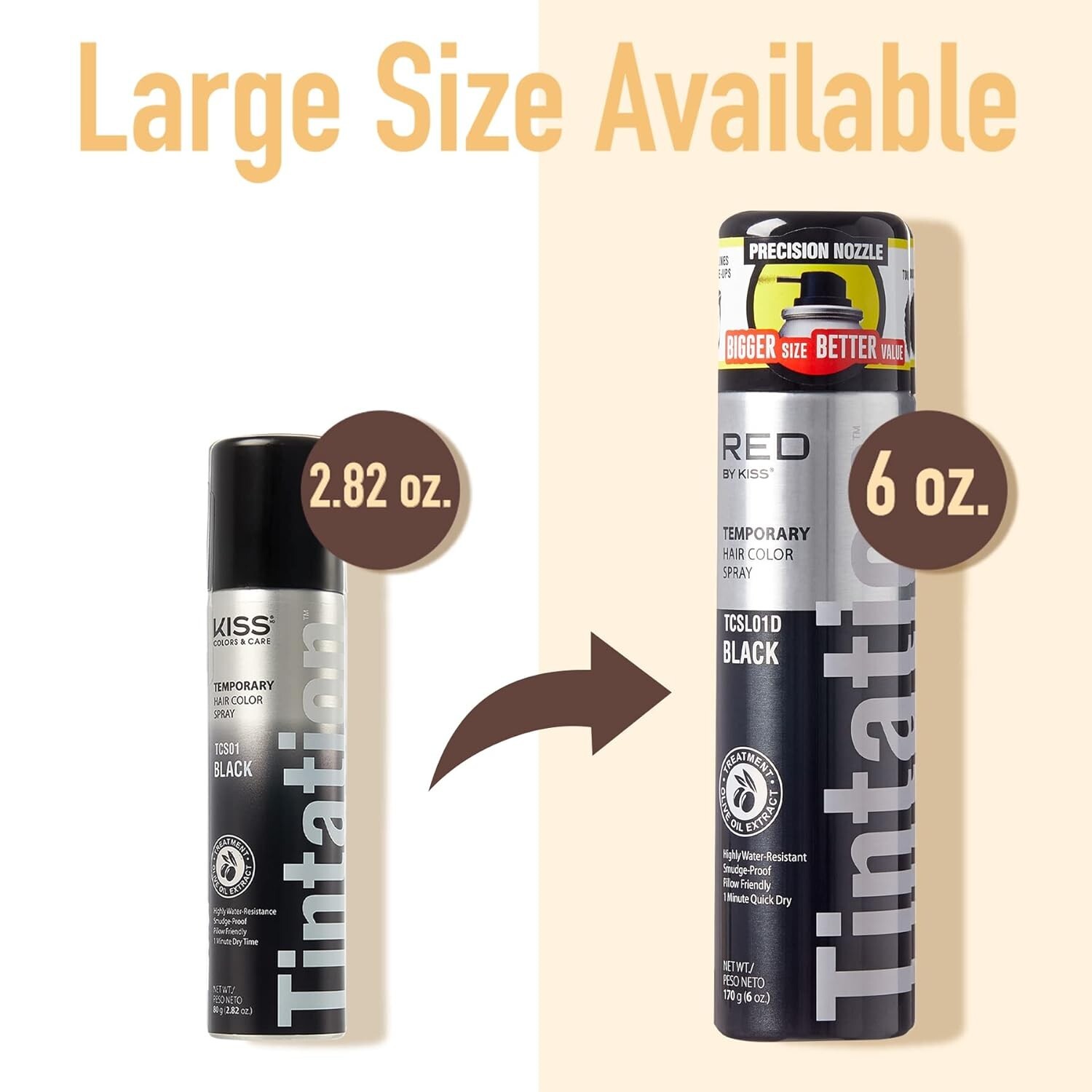 BL Kiss Tintation Temporary Color Spray Black 2.82oz---2 PACK | eBay