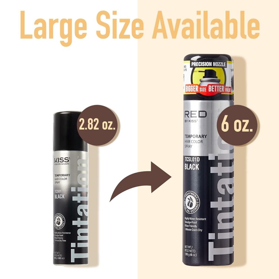 BL Kiss Tintation Temporary Color Spray Black 2.82oz---2 PACK | eBay