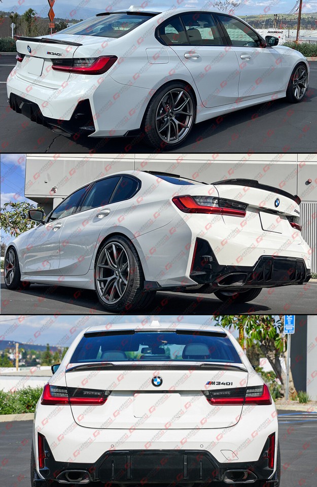 For 2019-26 BMW G20 330i M340i M Sport Gloss Black Rear Bumper Winglet ...