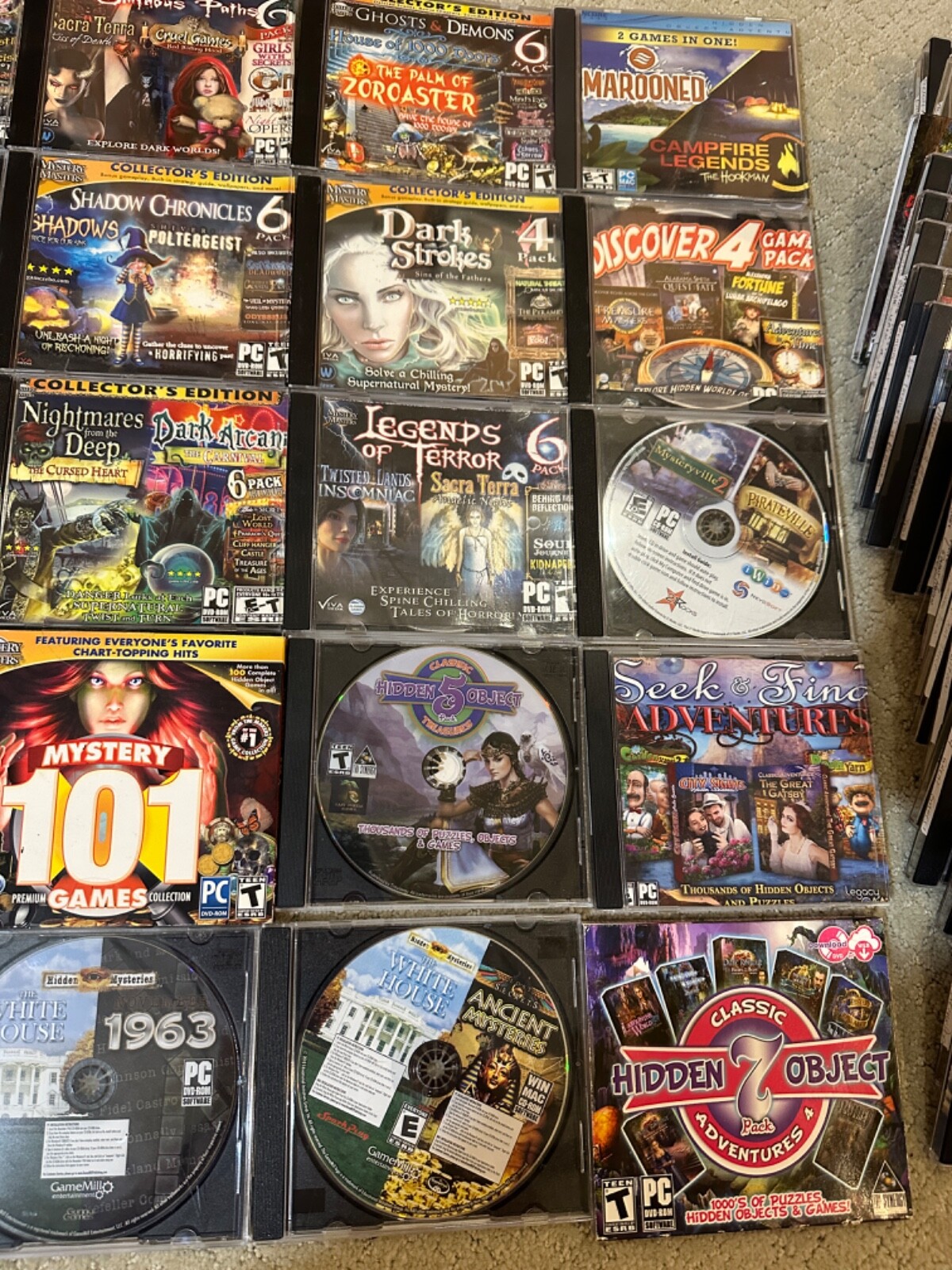 Lot Of 65 PC Computer Games CD-ROM Horror Mystery Hidden Objects | eBay