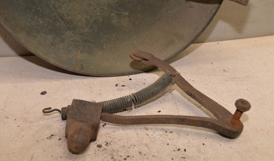 Huge 17 1/2" dia. 30 # brass bell & striker collectible antique fire ...