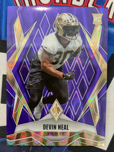 2025 Panini Phoenix Football #207 Devin Neal RC Purple Seismic 21/49 ...