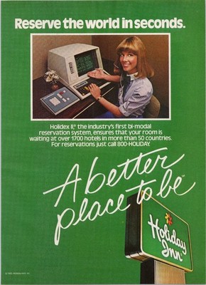 Holiday Inn Holidex II Hotel Reservation System Green 1983 Print Ad | eBay