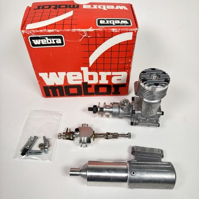 Webra 6,5 CCM Engine 40 Silverline Motor & Muffler For R/C Airplane | eBay