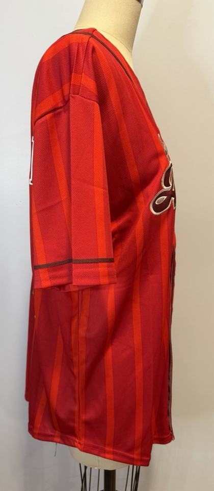 Hot Topic Hazbin Hotel Alastor Baseball Jersey Radio Demon L Red | eBay