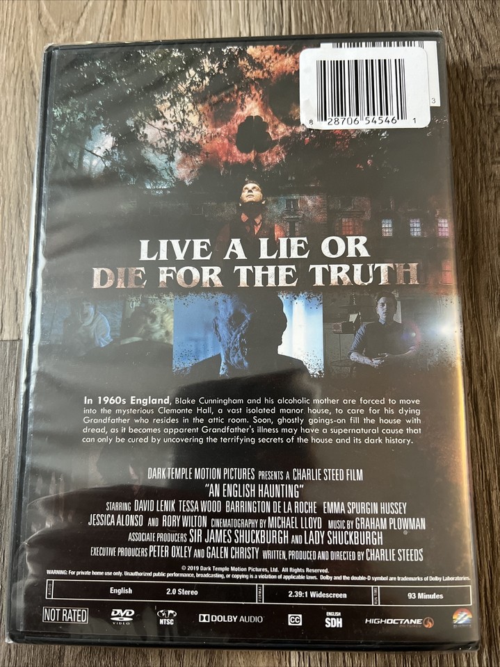 An English Haunting DVD (2019 Dark Temple) Horror David Lenik- New ...