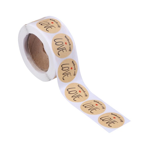 500 Sheets/Volume Kraft Paper Label Sticker Labels Alphabet Stickers ...