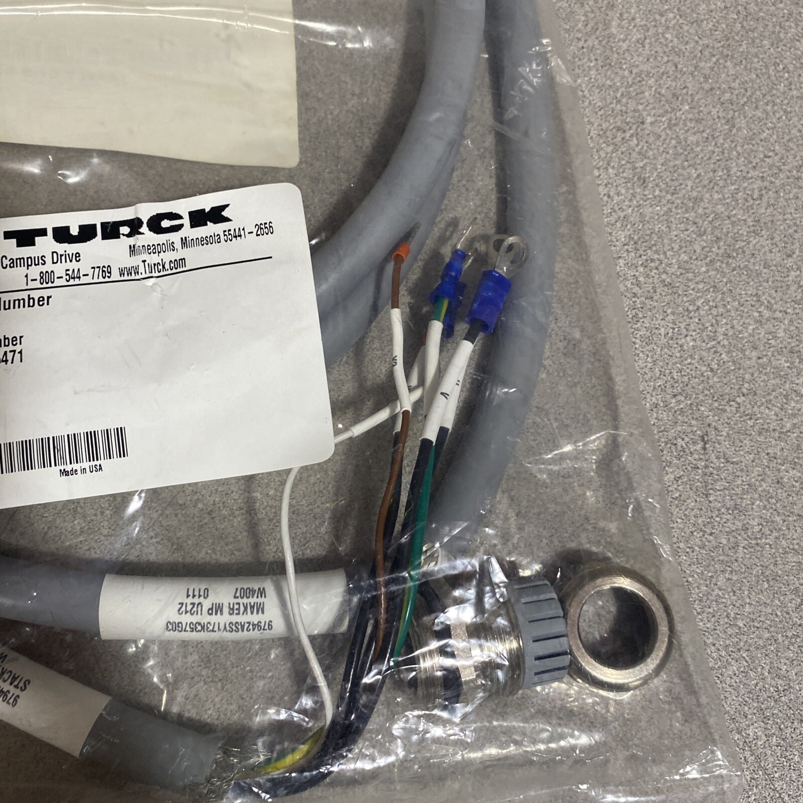 Turck 13062 U2-16471 Cable Assembly for sale online | eBay