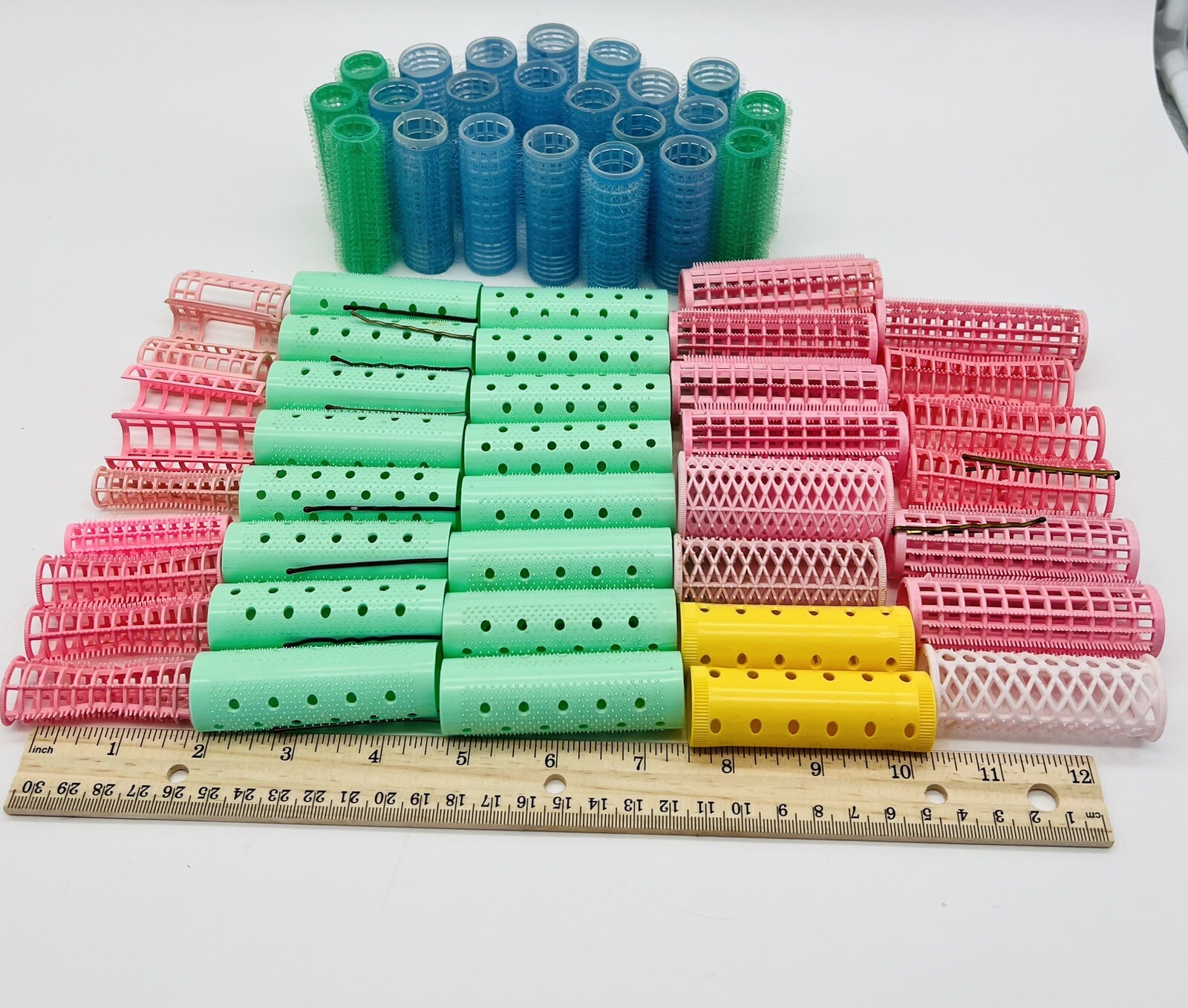 Mixed Lot Of VINTAGE SNAP ON HAIR ROLLERS/CURLERS and Bobby Pins | eBay