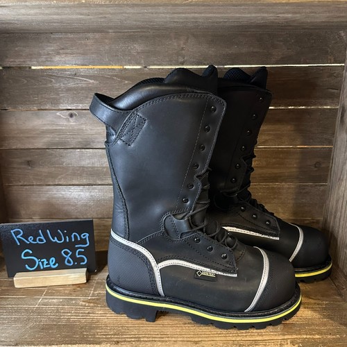 New Mens Red Wing 4495 Goretex Black Leather Work Safety Toe Boots Size ...