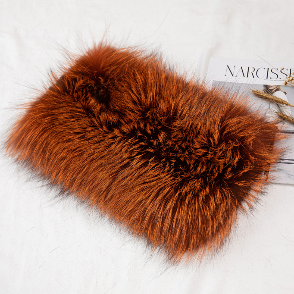 100% Real Silver Fox Fur &Raccoon Fur Wraps Shawl Pullover Cape Shrugs ...