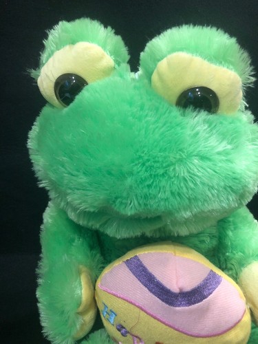 Plush Frog Happy Easter Egg Super Soft 16" Sitting Froggy Stuffed Toy ...