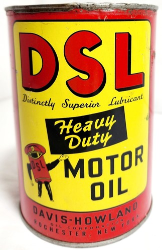 Vintage DSL Heavy Duty Motor Oil Quart Can Empty | eBay