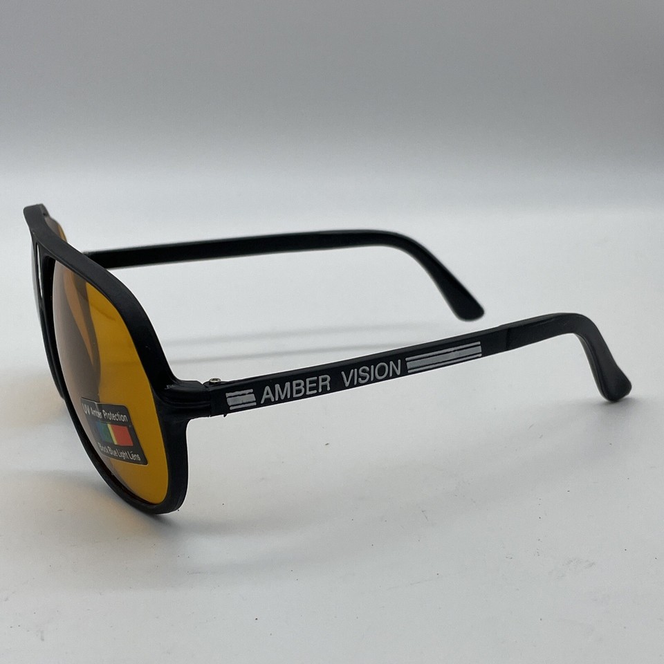 AVIATOR BLUE BLOCKER SUNGLASSES WITH AMBER LENS LUXURY WOMAN MEN NOS ...