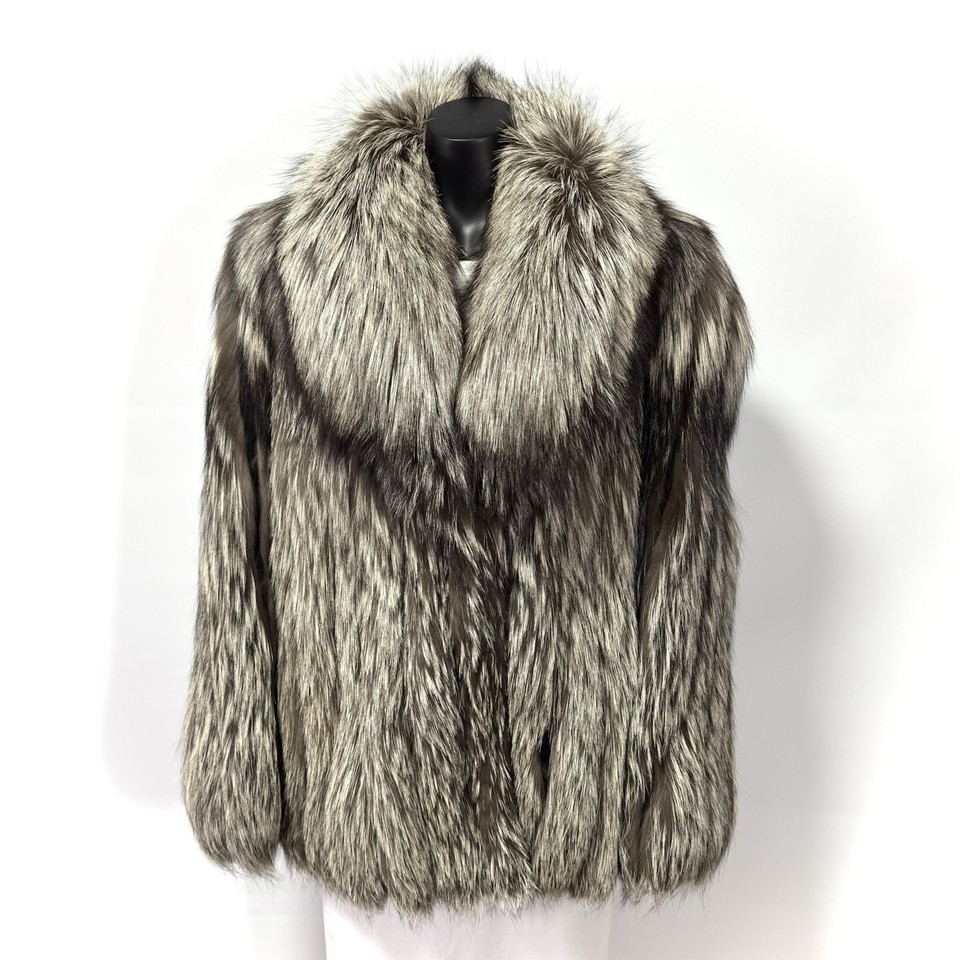 SAGA FOX Silver Fox Real Fur Coat Gold Label Women Luxury Timeless ...