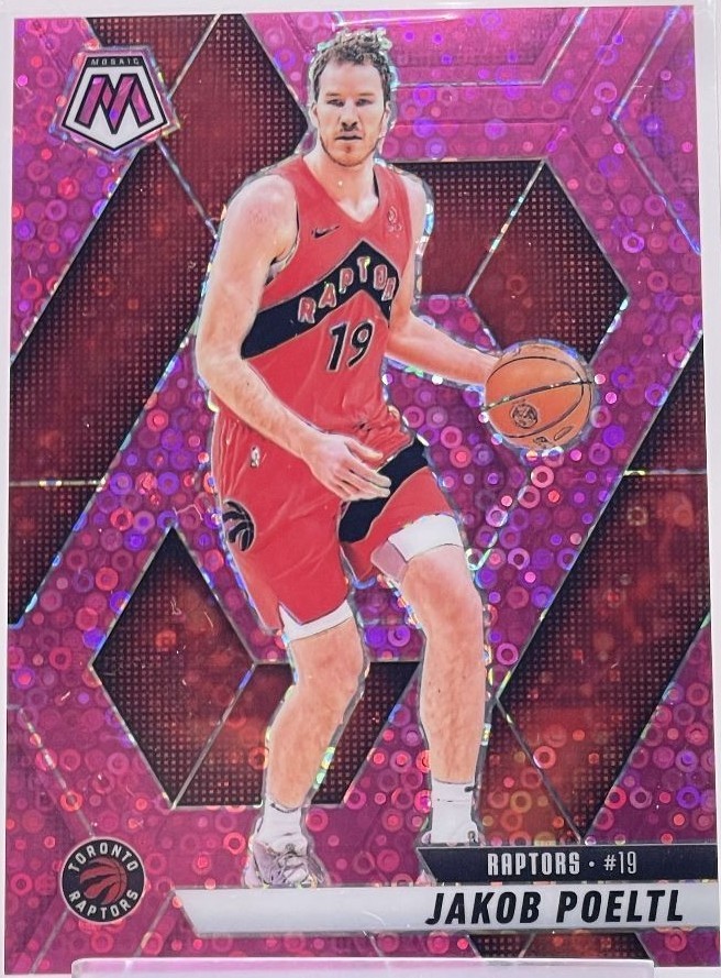 2024-25 Panini Mosaic - Jakob Poeltl #162 Fast Break Pink Mosaic Prizm ...