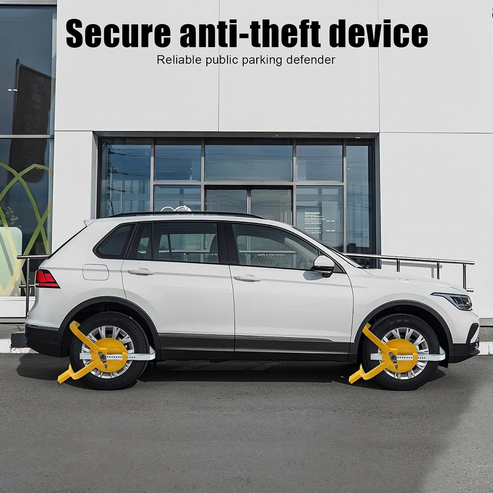 Heavy Duty Steel Car Van Wheel Clamp Safety Lock for caravan Trailer UK ...