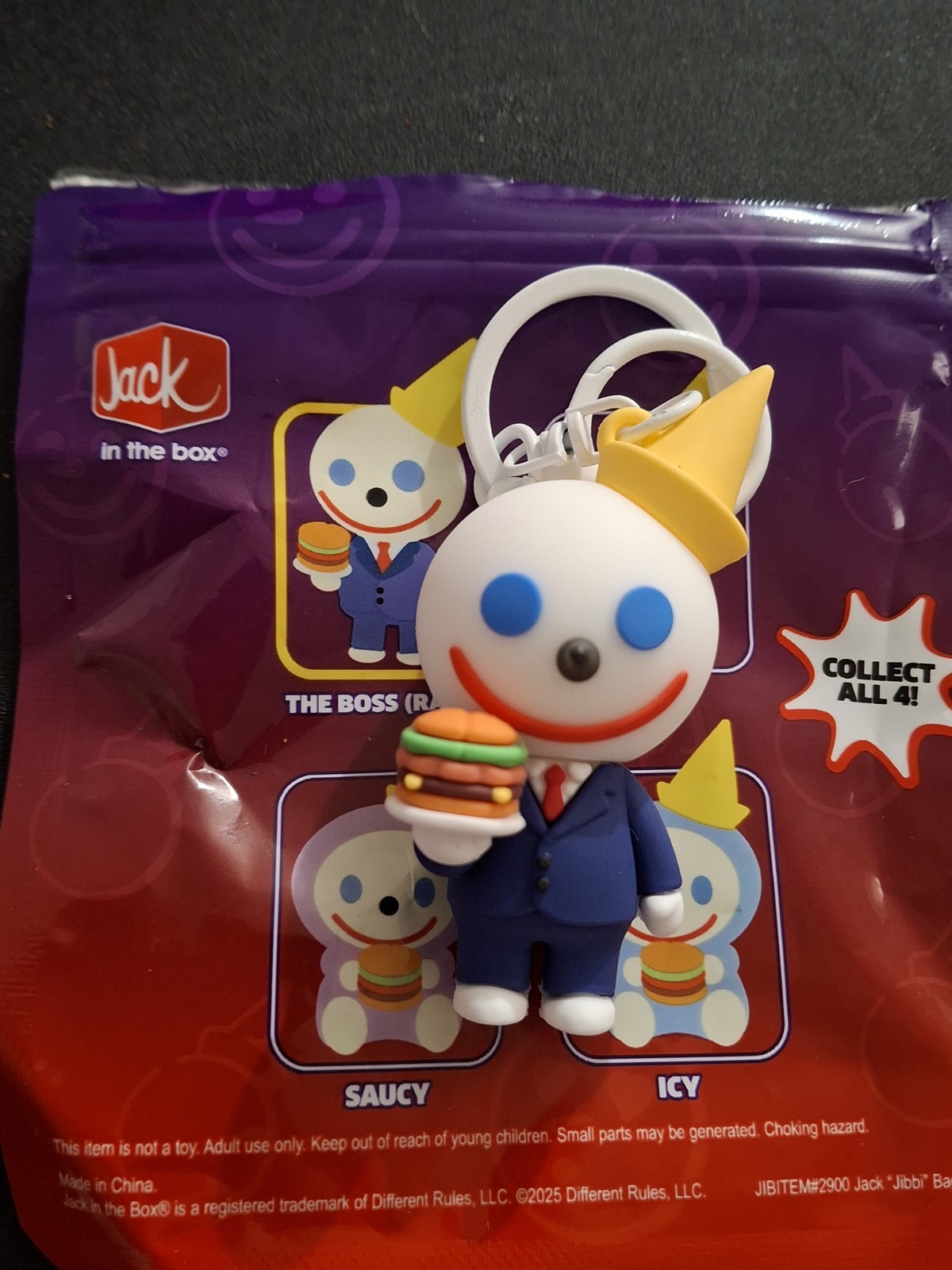 LAST ONE! Rare Jack In The Box Keychain THE BOSS 2025 toy jibbi bag ...