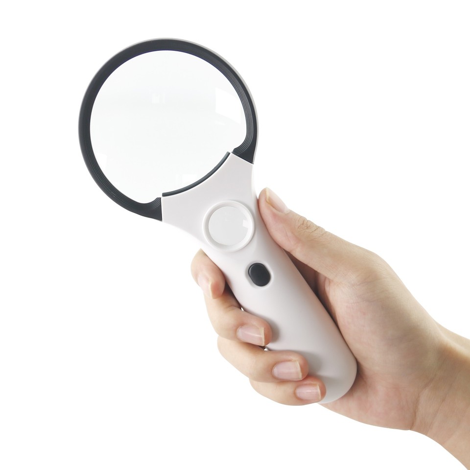 New 3x45x Led Double Lens Handheld Magnifier Hd Elderly Reading ...