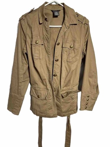 George Utility Jacket Coat Women’s Size 16 Belted Pockets Button Up ...
