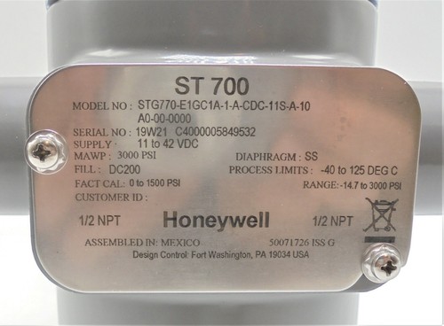 HONEYWELL SMARTLINE STG770 PRESSURE TRANSMITTER | eBay