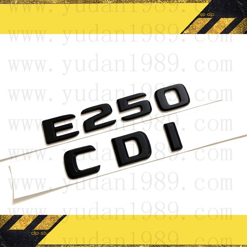 E-CLASS W212 W213 MATTE BLACK SET E250 CDI REAR TRUNK BADGES EMBLEMS ...