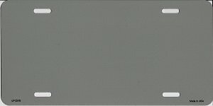 Gray Solid Blank Metal License Plate | eBay