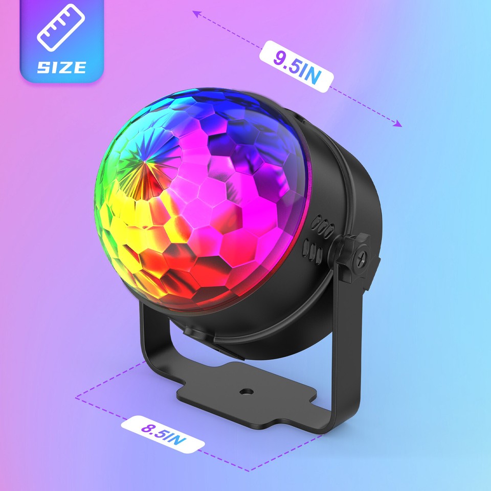Party Magic Disco Ball Light LED Club RGB Rotating Club DJ Stage Lights ...