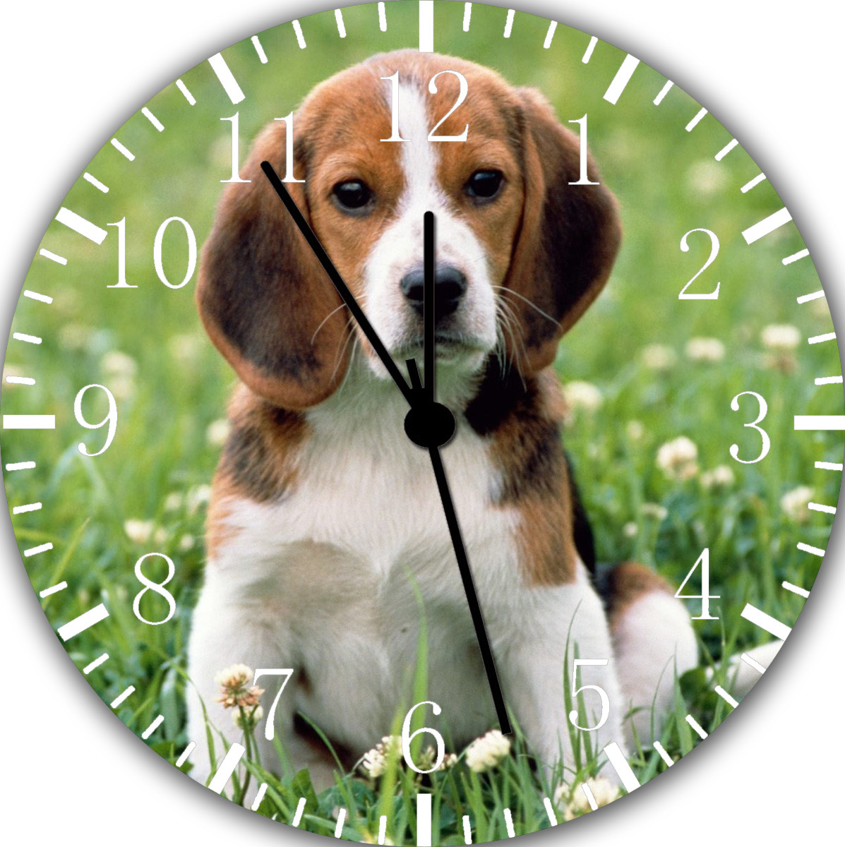 Cute Beagle Dog Frameless Borderless Wall Clock Nice For Gifts or Decor ...