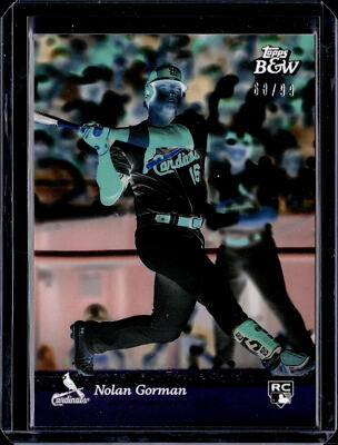 ⚾ Nolan Gorman 2023 Topps Black & White #41 Color Photo Negative #/99 ...