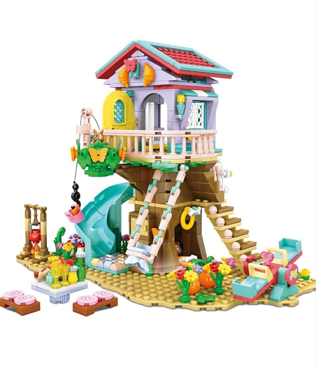 Tree House building blocks Building Set with Light for kids (648PCS ...