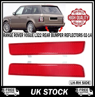 REAR BUMPER REFLECTORS FITS RANGE ROVER VOGUE L322 FREELANDER 2 2002-14 ...