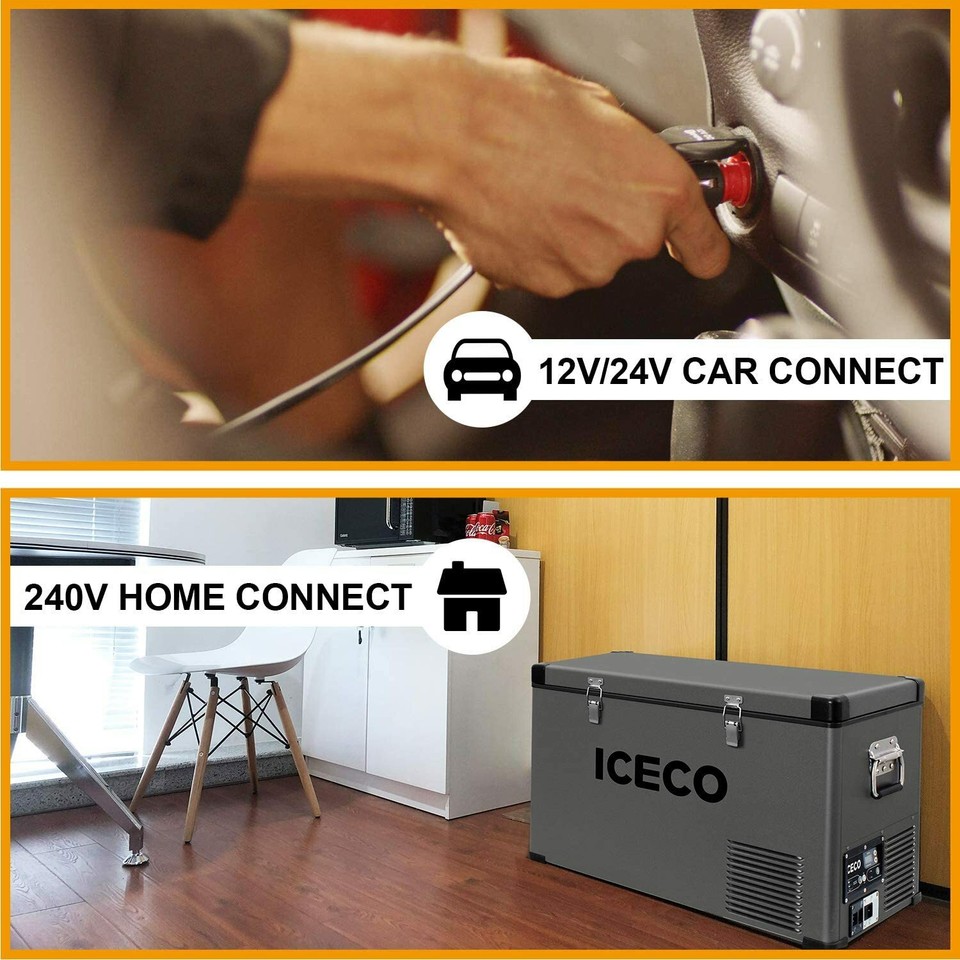 ICECO 45/63/68 Portable Car Fridge Freezer Truck Refrigerator Camping ...