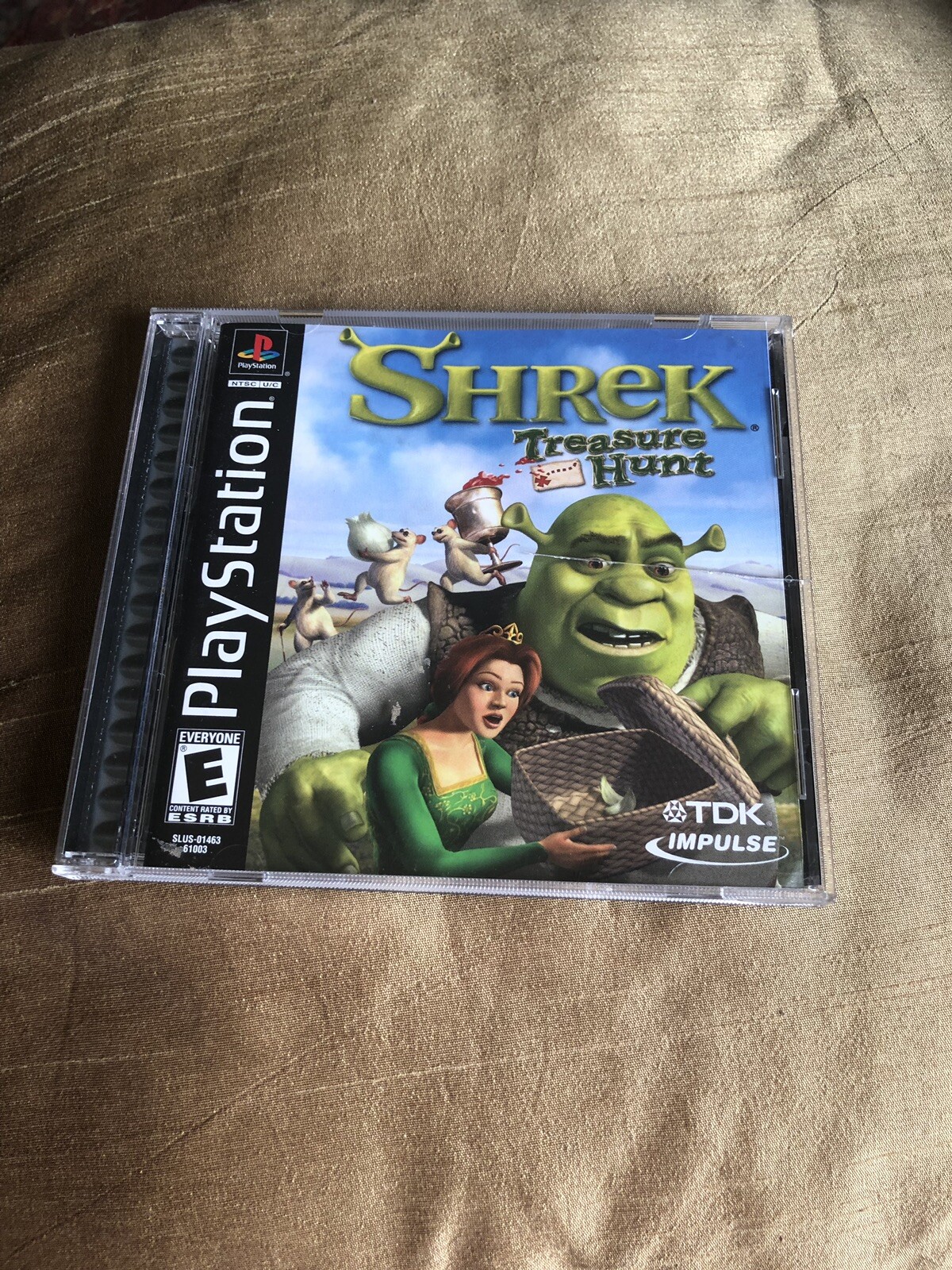 Used SHREK TREASURE HUNT PLAYSTATION PS1 COMPLETE IN BOX W/ MANUAL CIB ...