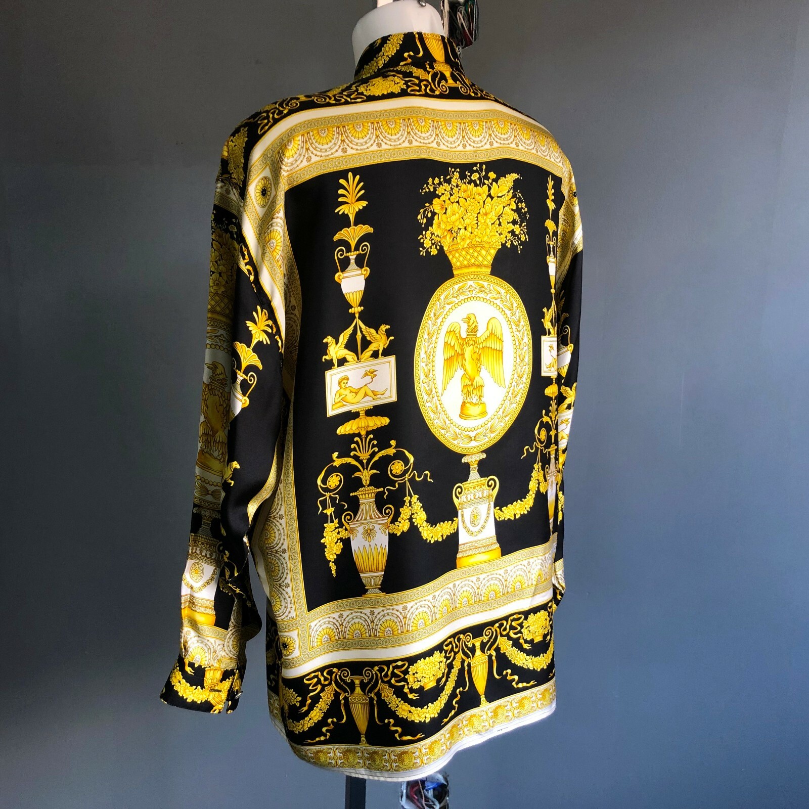 VERSACE CLASSIC V2 silk shirt Wild Signature with Eag… - Gem