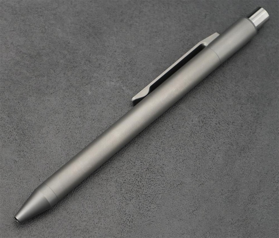 TWOSUN CNC PUSH BUTTON MECHANISM PEN TITANIUM ALLOY BODY BLACK INK PEN ...