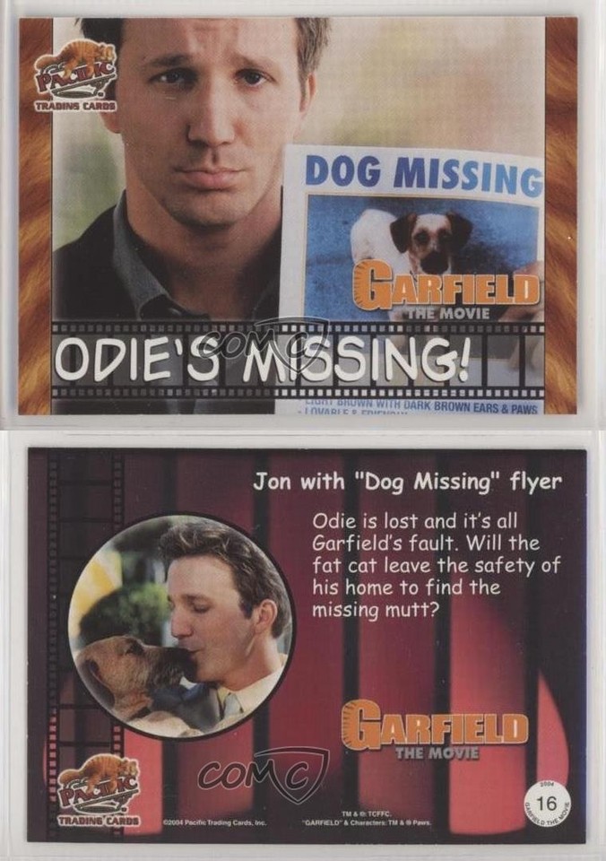 2004 Pacific Garfield Collection Garfield the Movie Odie's Missing #16 ...