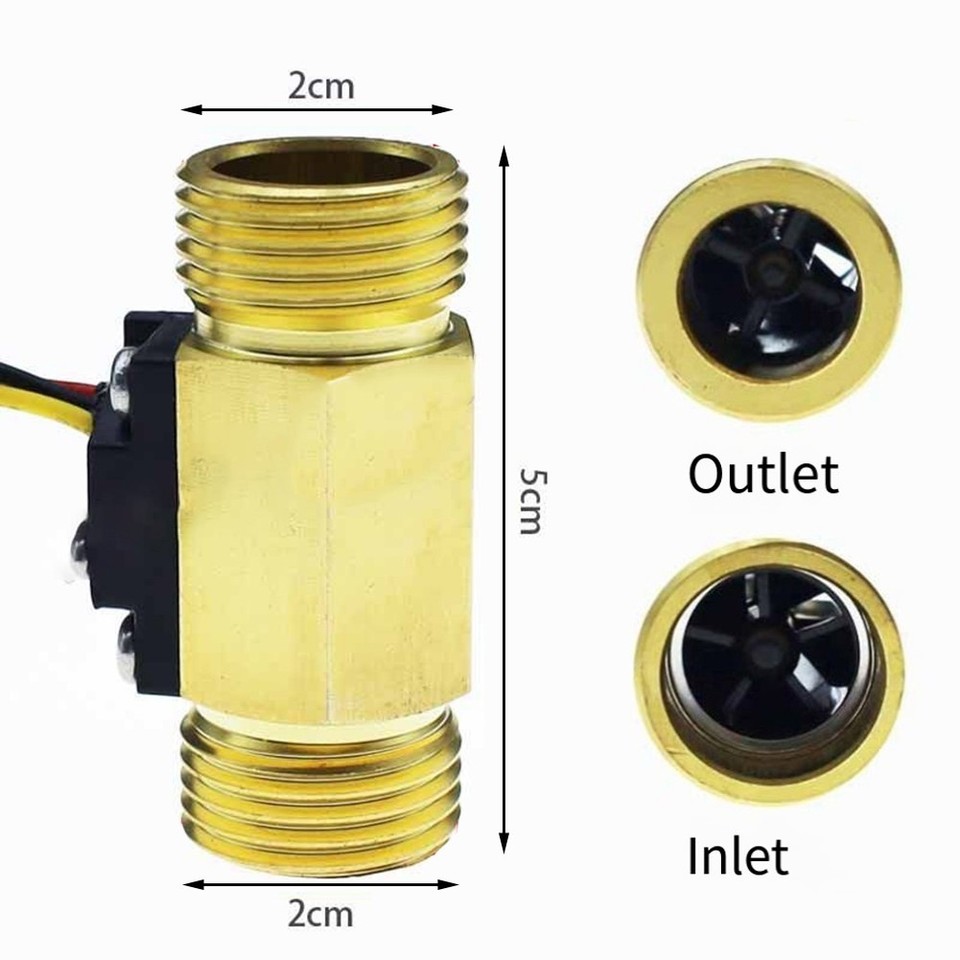 G12 Inch Hall Effect Water Flow Sensor Switch for Accurate Flow ...