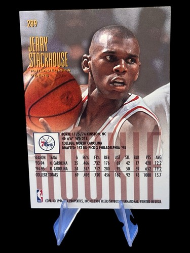 1995-96 Fleer Ultra Jerry Stackhouse Card #289 Rookie RC | eBay