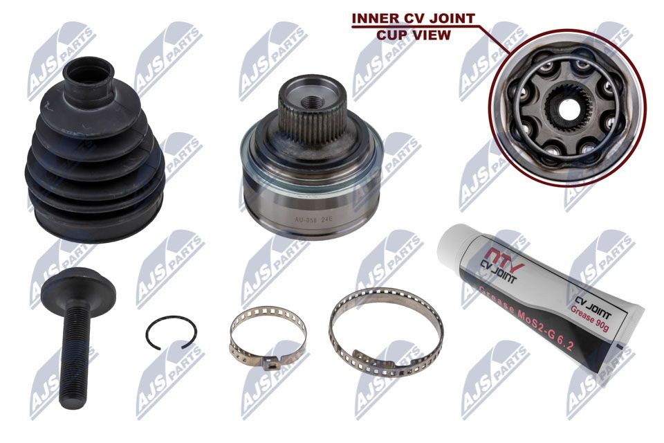 DRIVESHAFT CV JOINT KIT PAIR FRONT RIGHT LEFT WHEEL SIDE NTY NPZ-AU-058 ...