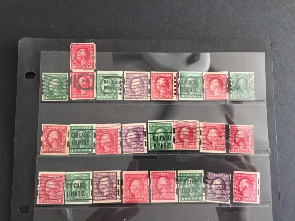 US STAMPS Nice Lot of Vending Affixing Machine Stamps Made by Schermack ...