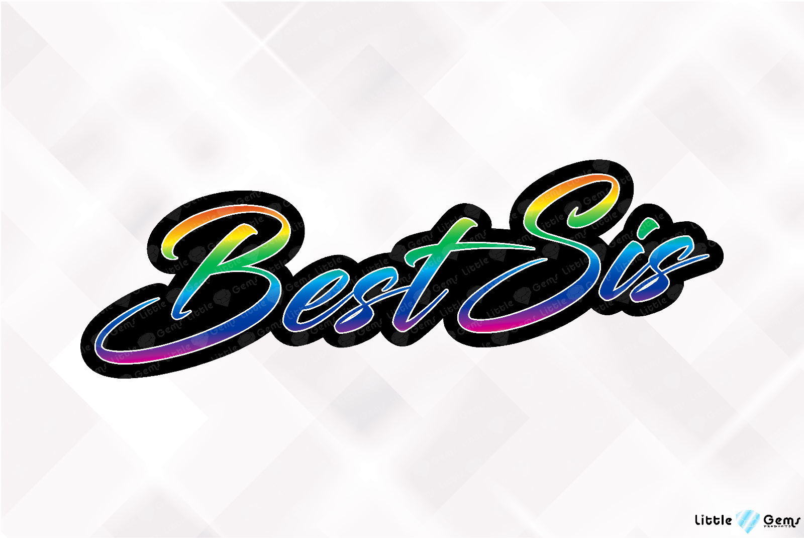 120mm Best Sis Stickers - Quality Digitally Printed and Laminated Decal ...