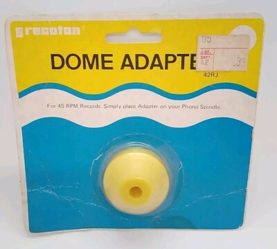 vintage Recoton yellow Dome Adapter for 45 Records - New & Sealed | eBay
