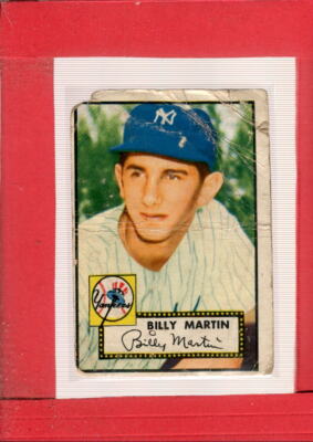 1952 Topps #175 Billy Martin P Poor RC Rookie Yankees ID:65055 | eBay
