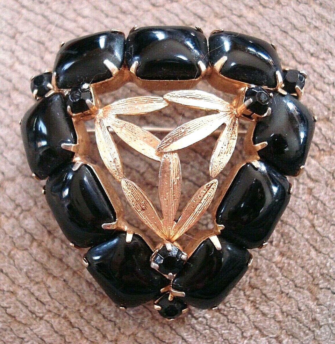 RARE STUNNING!! ALICE CAVINESS / WEISS BLACK GLASS ST… - Gem