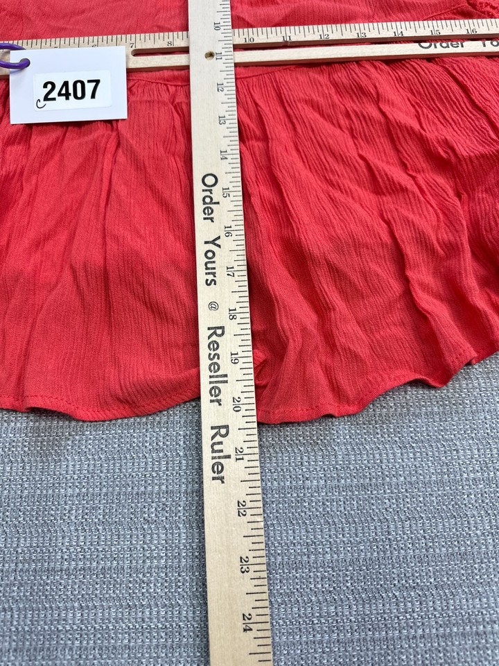 New Romantic Peasant Top Small Boho Cottagecore V Neck Crop Red ...