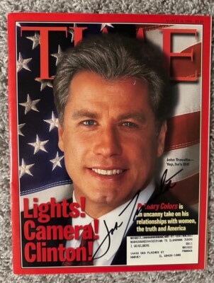 John Travolta Autographed Time Magazine, March 16, 1998 | eBay
