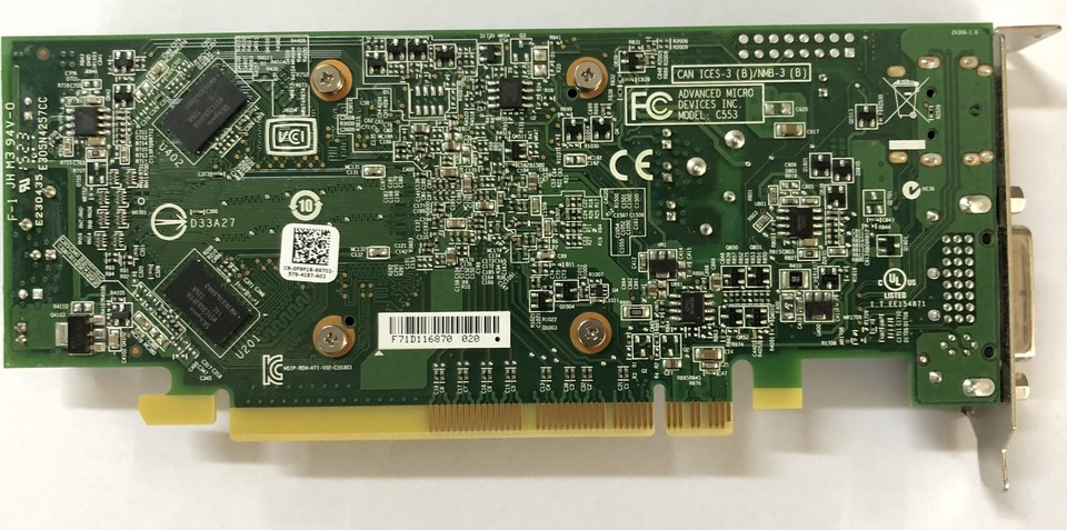 Dell 0F9P1R AMD Radeon R5 240 PCI-E Low Profile Video Card 1GB GDDR3 ...