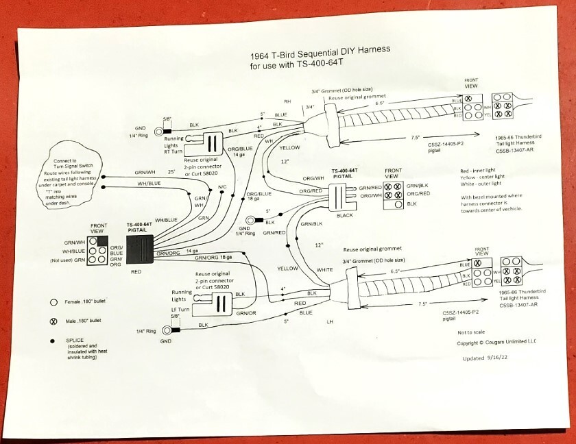 T24LD) 1964 Thunderbird Sequential Turn Signal Conversion kit DELUXE | eBay