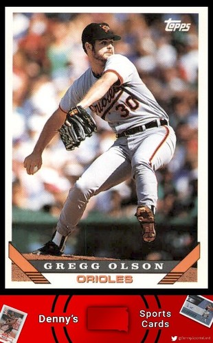 1993 Topps #246 Gregg Olson Baltimore Orioles Baseball Card | eBay